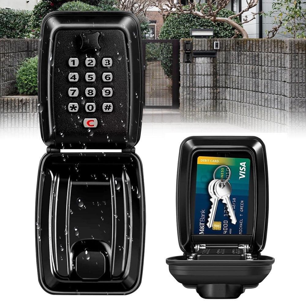 Key Lock Box with Key Hook, DFITO 12-Digit Combination Lock Box Outdoor ...