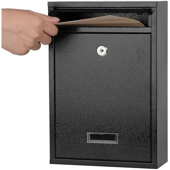 Key Lock Mailboxes for Outside, Locking Wall Mount Mailbox, Security ...