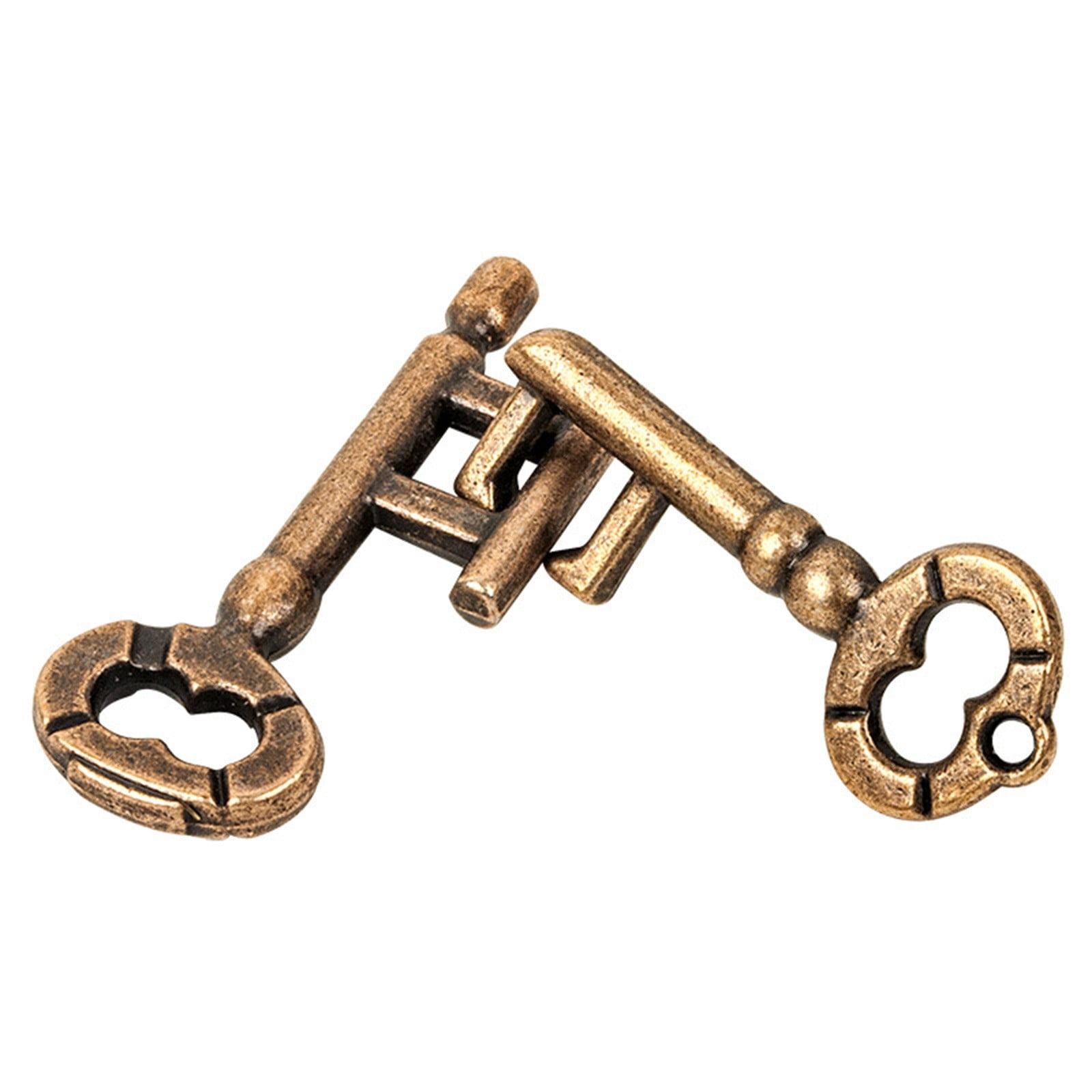 Key Lock Puzzle Classic Metal Brain Teaser IQ Test Toys For Adults Kids ...