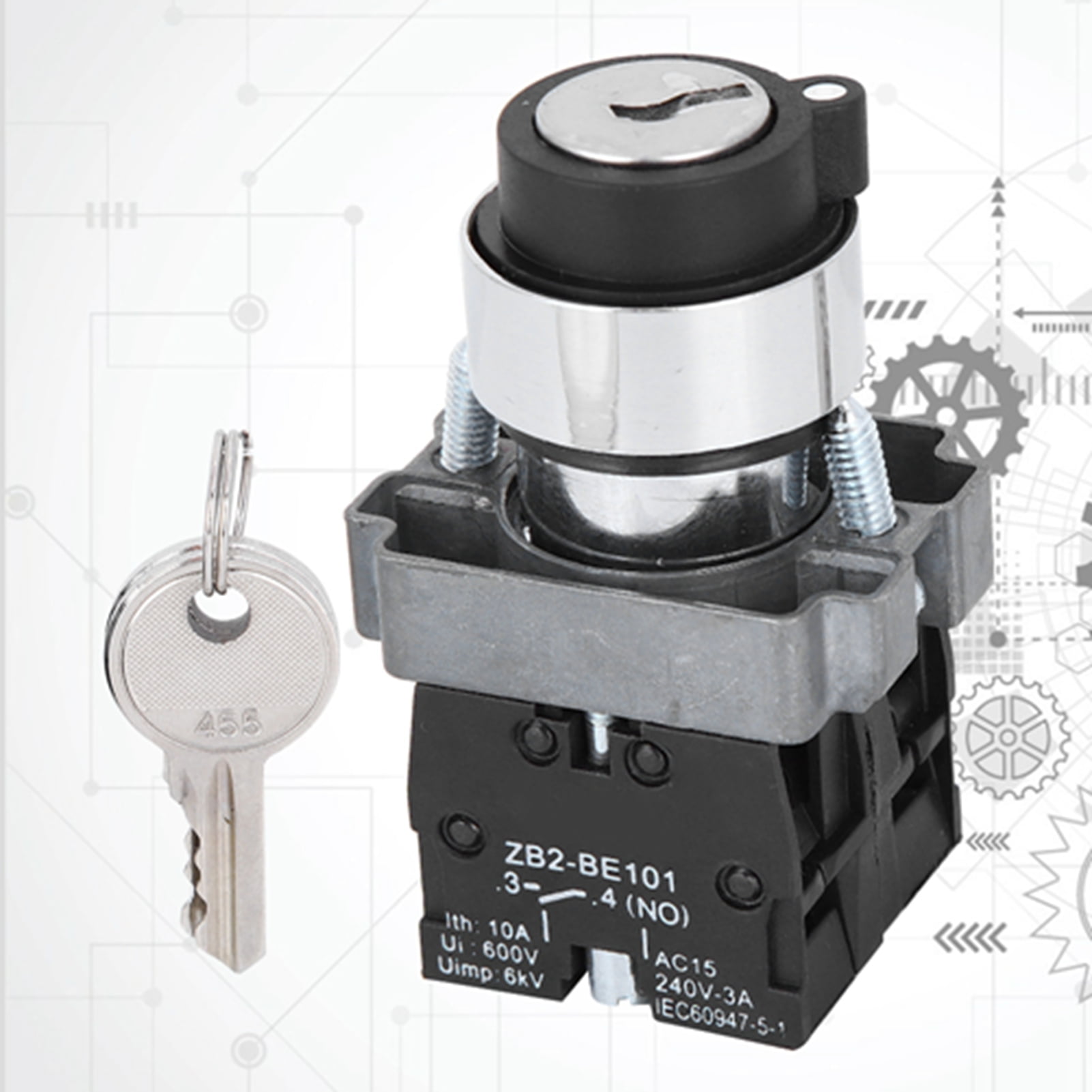 Key Lock Switch,ZB2‑BE102 Key Lock Switch 2 Positions Antioxidant ...