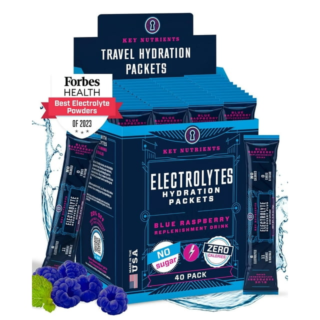 Key Nutrients Electrolytes Powder - Blue Raspberry Electrolyte Drink ...