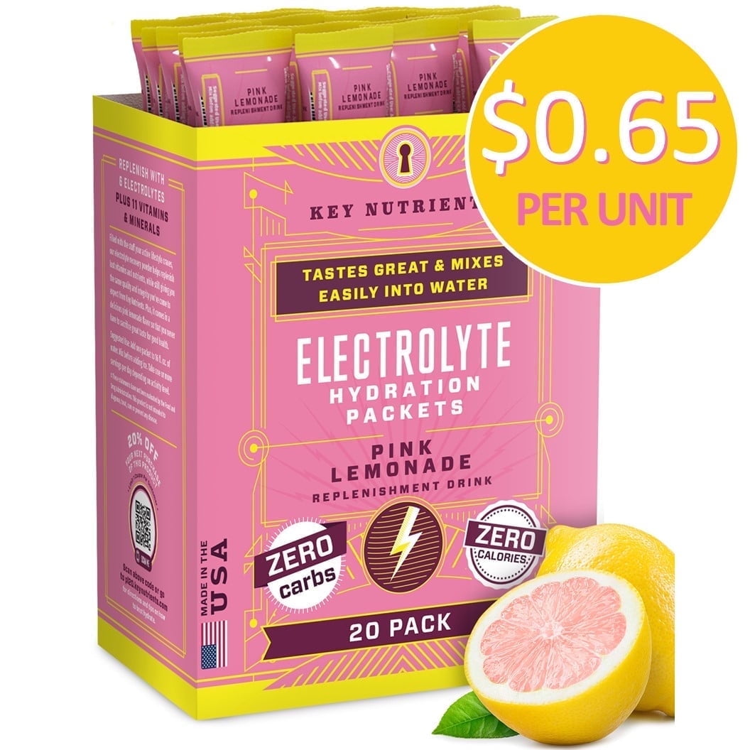 Key Nutrients - Electrolytes Powder - Fresh Pink Lemonade Hydration ...