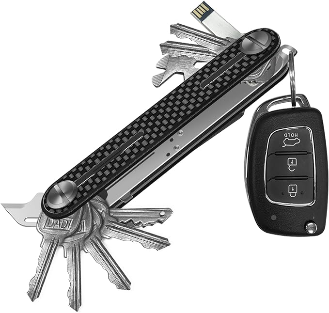 Key Organizer Compact Keychain Holder, Minimalist EDC Key Chain with ...
