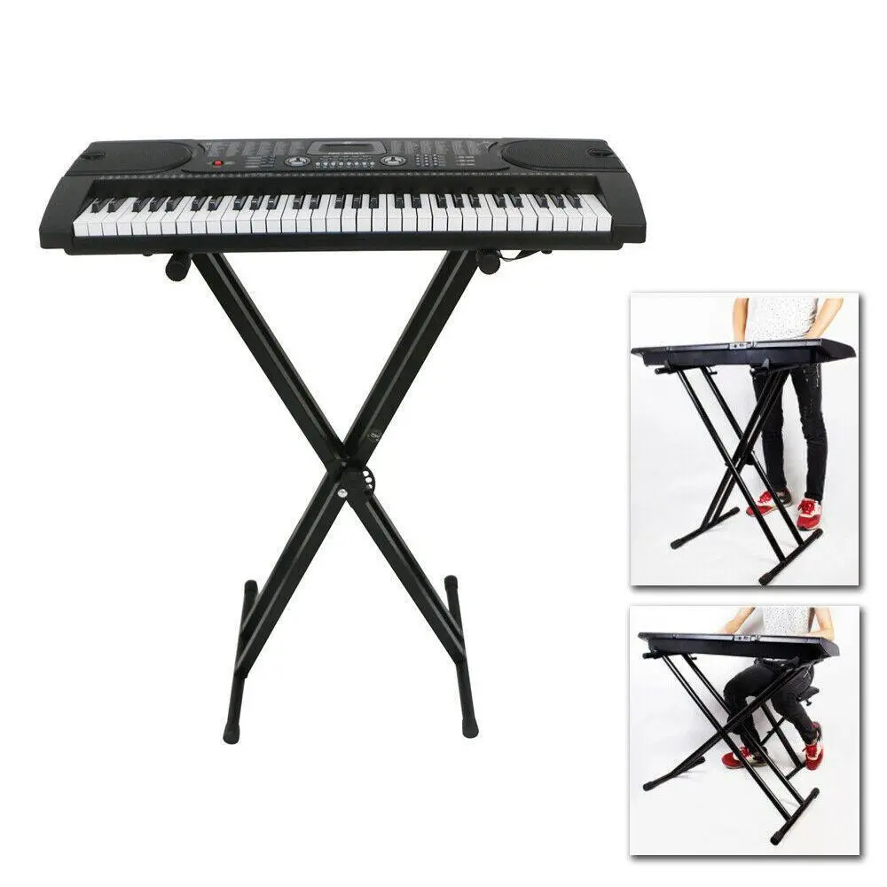 Key Piano Keyboard "X" Stand Electric Organ Rack Folding Iron 61 ...