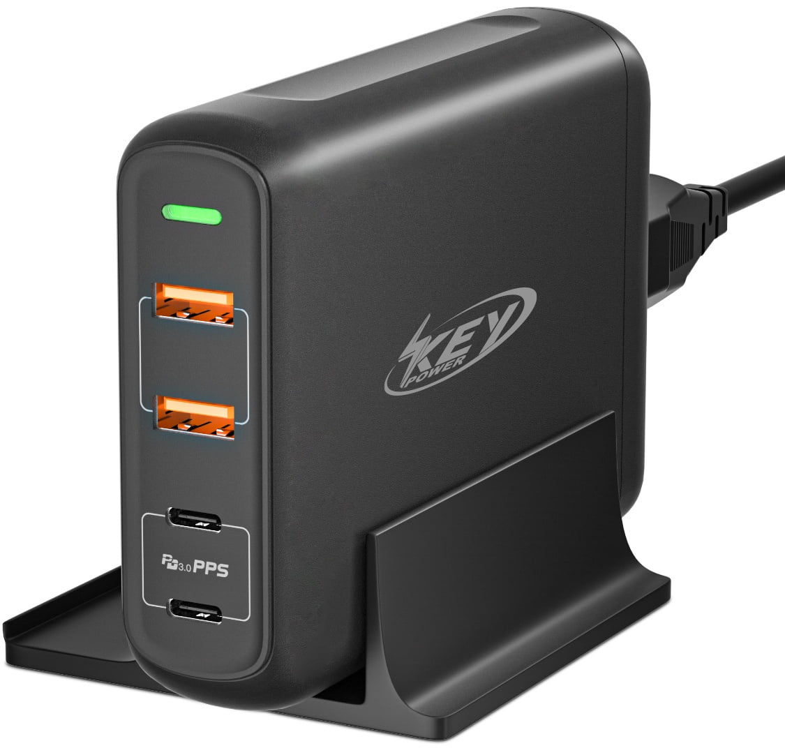 Key Power 150W USB C Charger Station 4 Ports Quick Charging with Dual ...