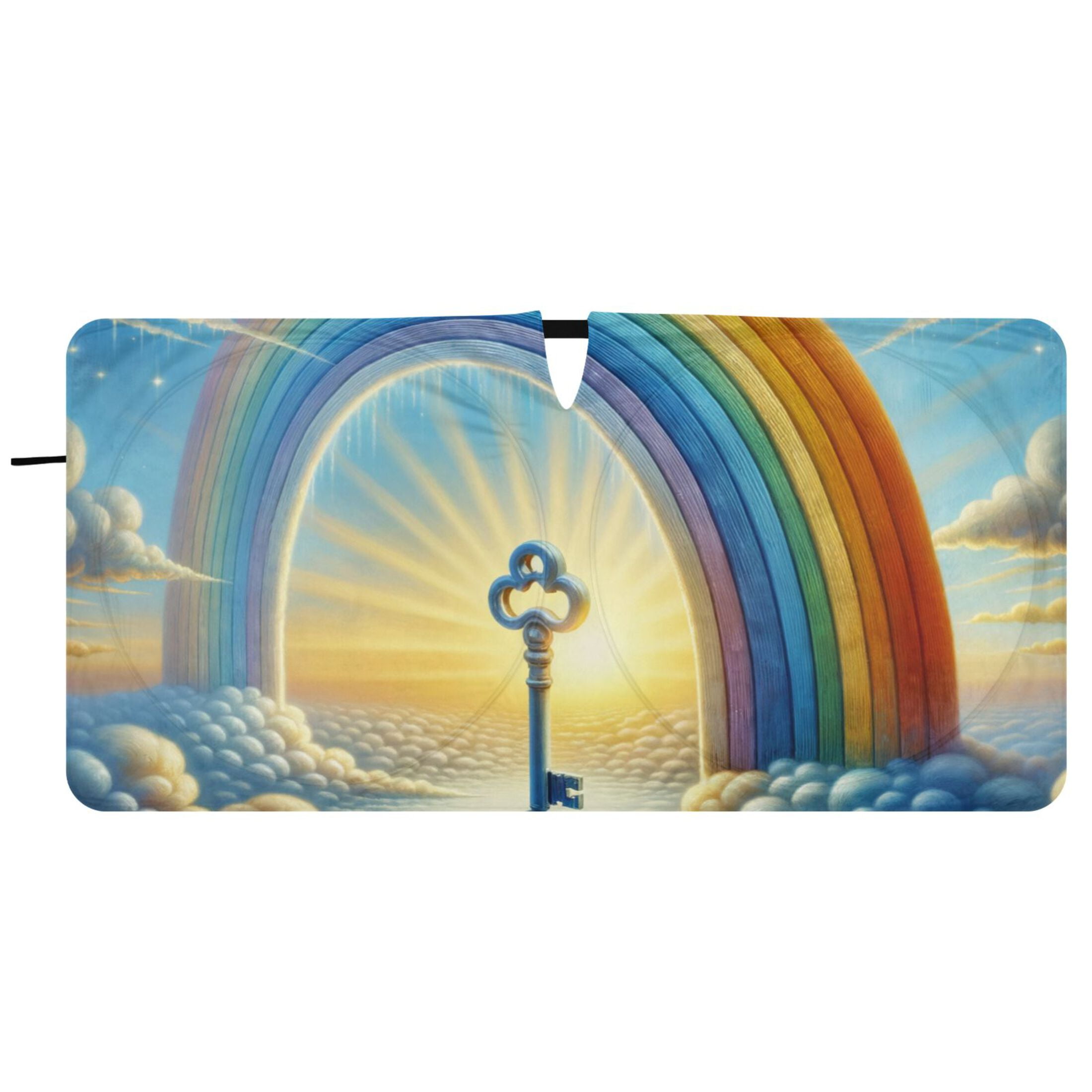 Key Rainbow Car Windshield Sun Shade Foldable Front Window Shades Cover ...