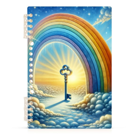 Key Rainbow Ring Binder Notebook Journey Note Diary College Ruled ...