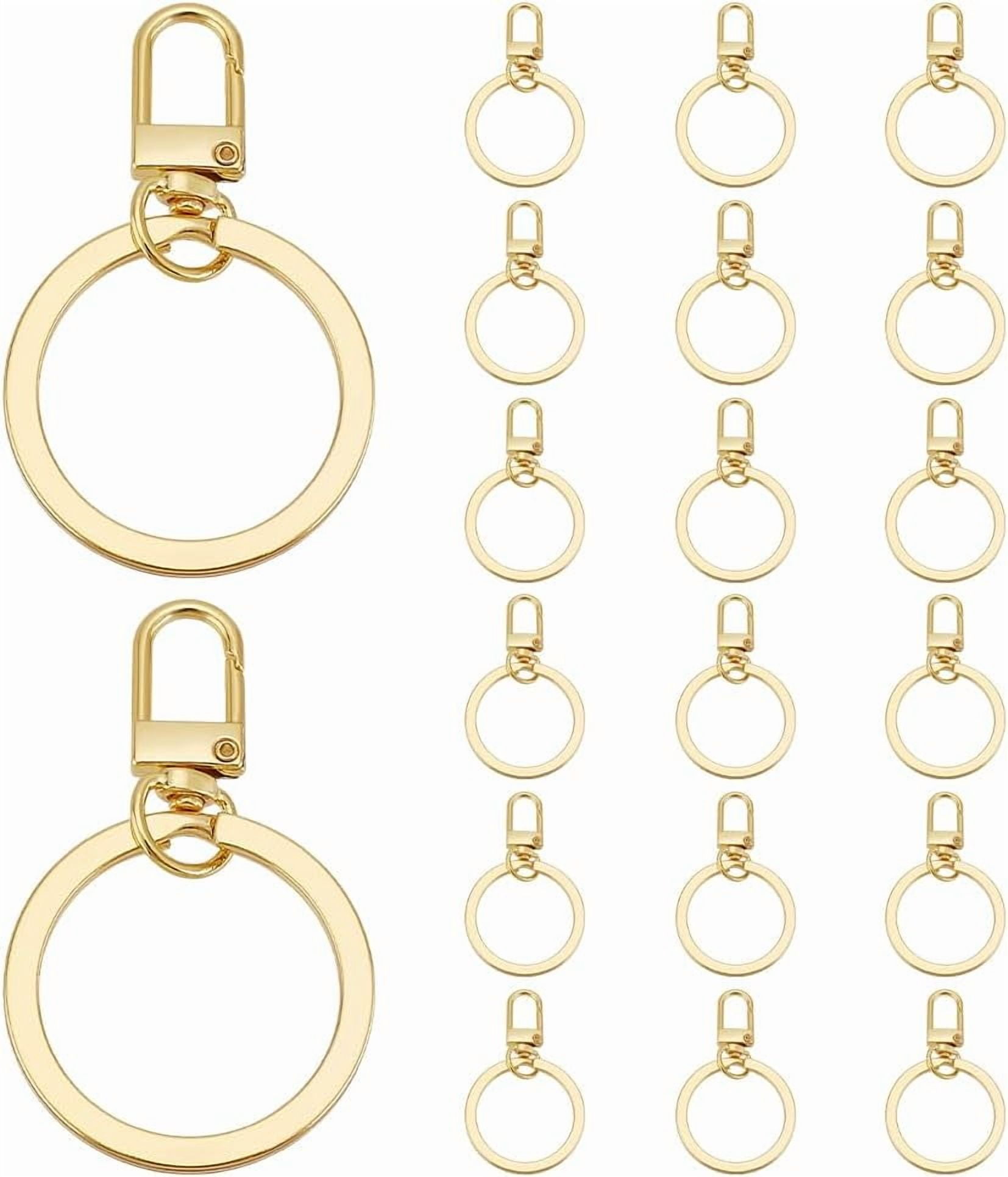 Key Ring Clasp 20pcs Golden Swivel Clasps Key Chain Snap Lobster Claw ...