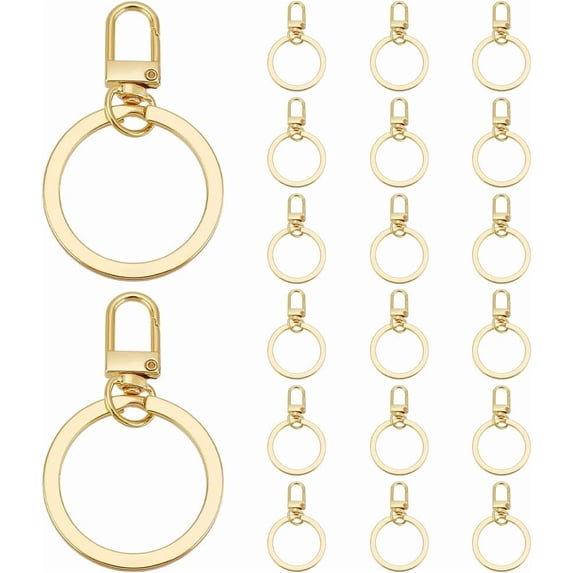 Key Ring Clasp 20pcs Golden Swivel Clasps Key Chain Snap Lobster Claw ...