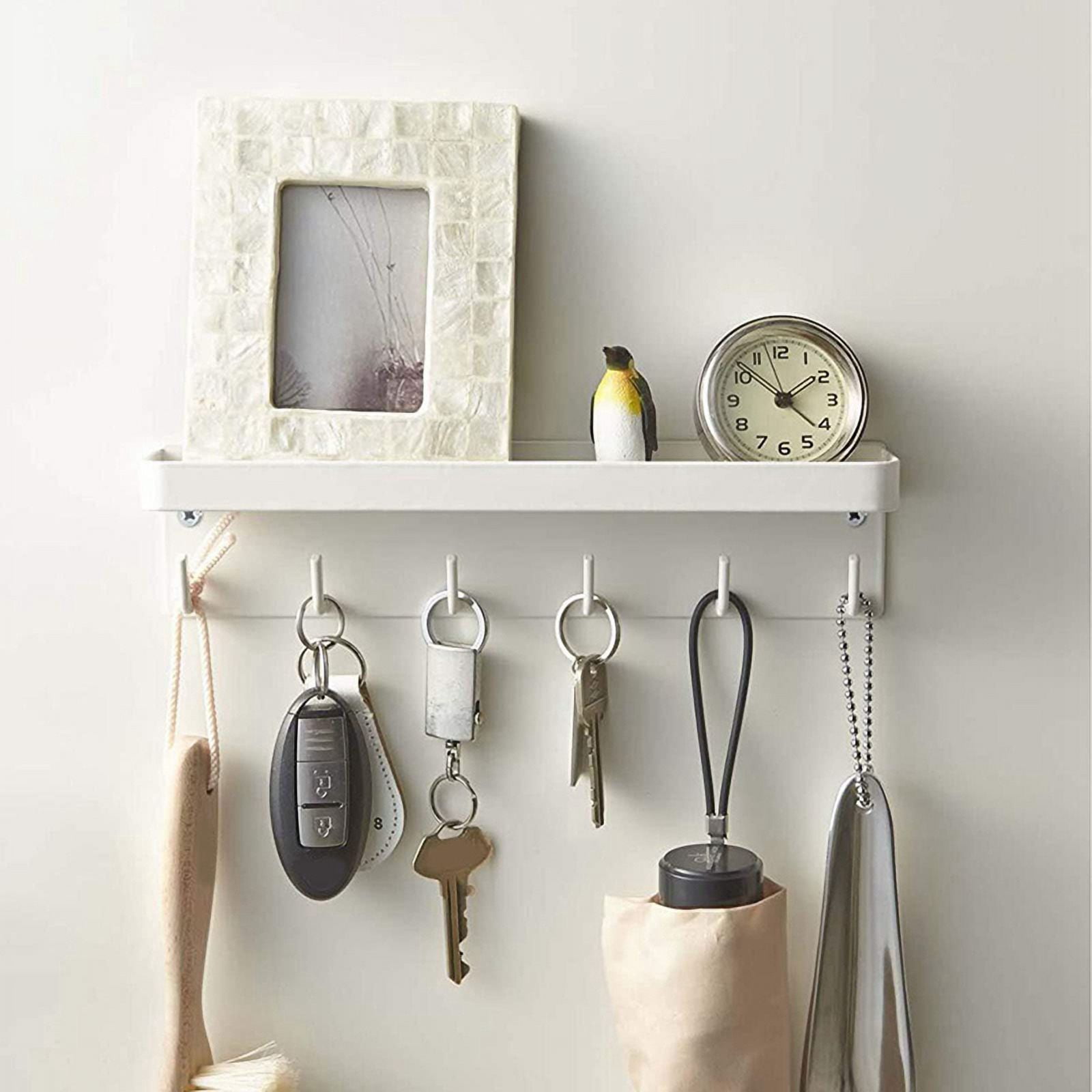 Key Ring,Wall Keychain,With Shelf,Key Tray White - Walmart.com