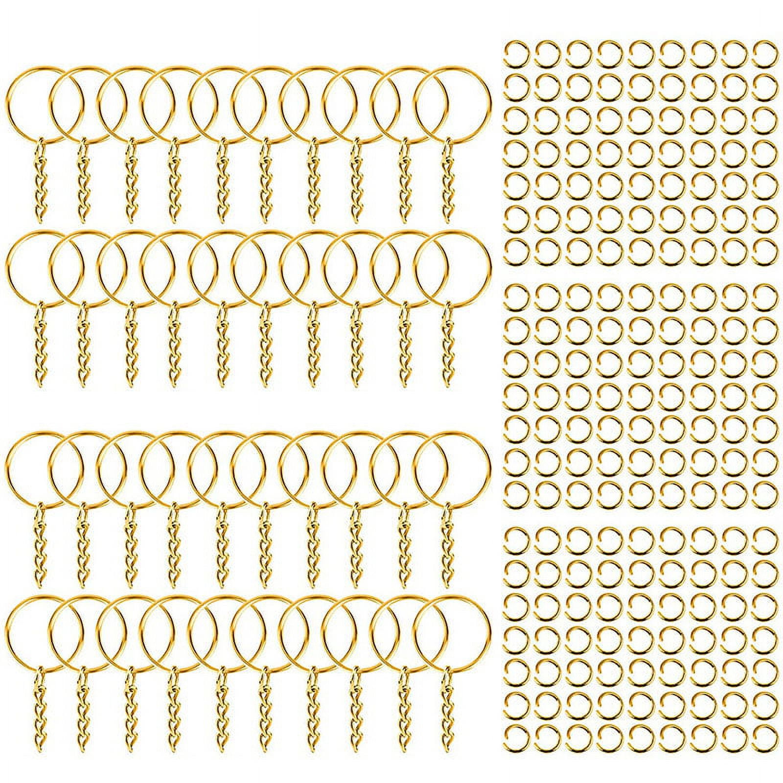 Key Rings Chains Golden Polished DIY Handcraft Metal Key Rings with ...