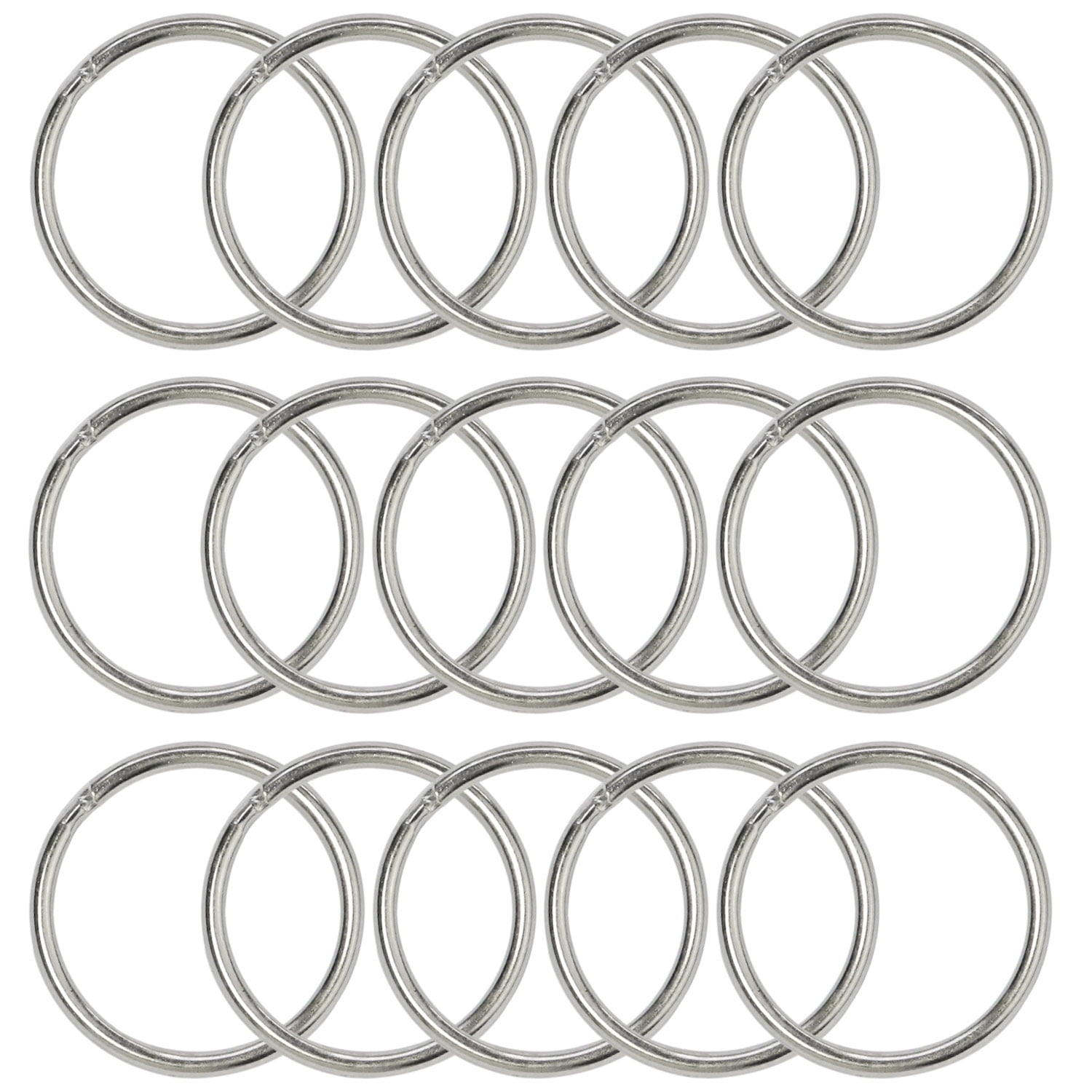 Key Rings Key Chain Metal Split Ring Bulk (Round Edged 1 Inch Diameter ...