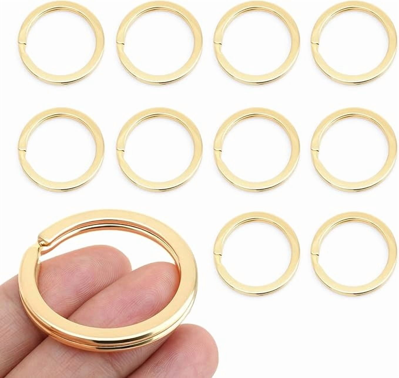 Key Rings Quality Keychain Rings Metal Flat Split Rings for Car Keys Attachment DIY Leathercraft ...