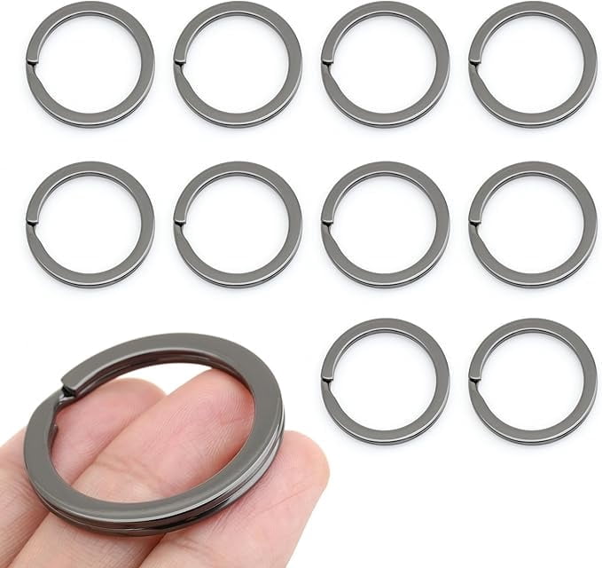 Key Rings Quality Keychain Rings Metal Flat Split Rings for Car Keys Attachment DIY Leathercraft ...