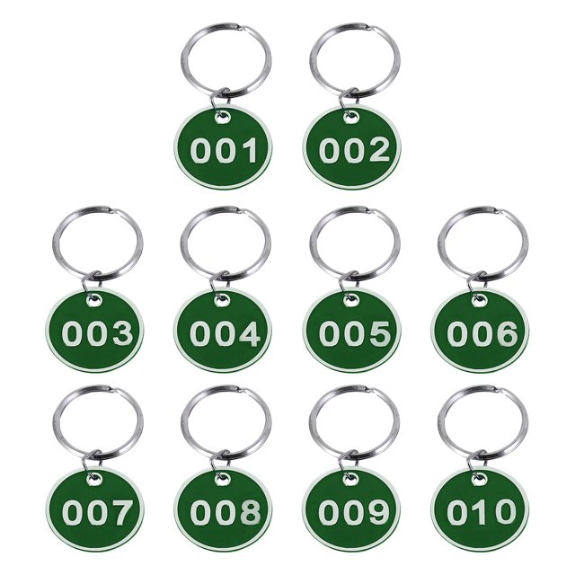 Key Rings with Tags Number Plate Numbered Identification - Walmart.com