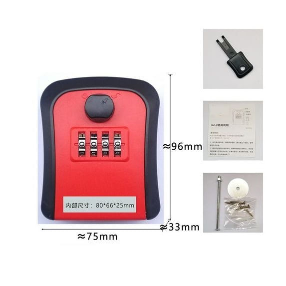 Key Safe Box Outdoor, Plastics Wall-Mounted Key Safe Weatherproof ...