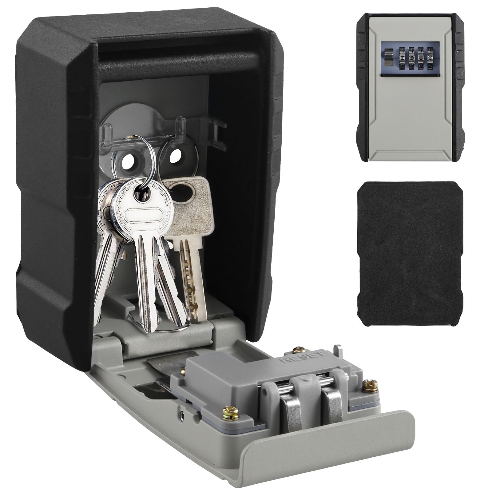 Key Safe Box Wall Mounted Key Lock Safe Box 4 Digit Combination Key Box ...