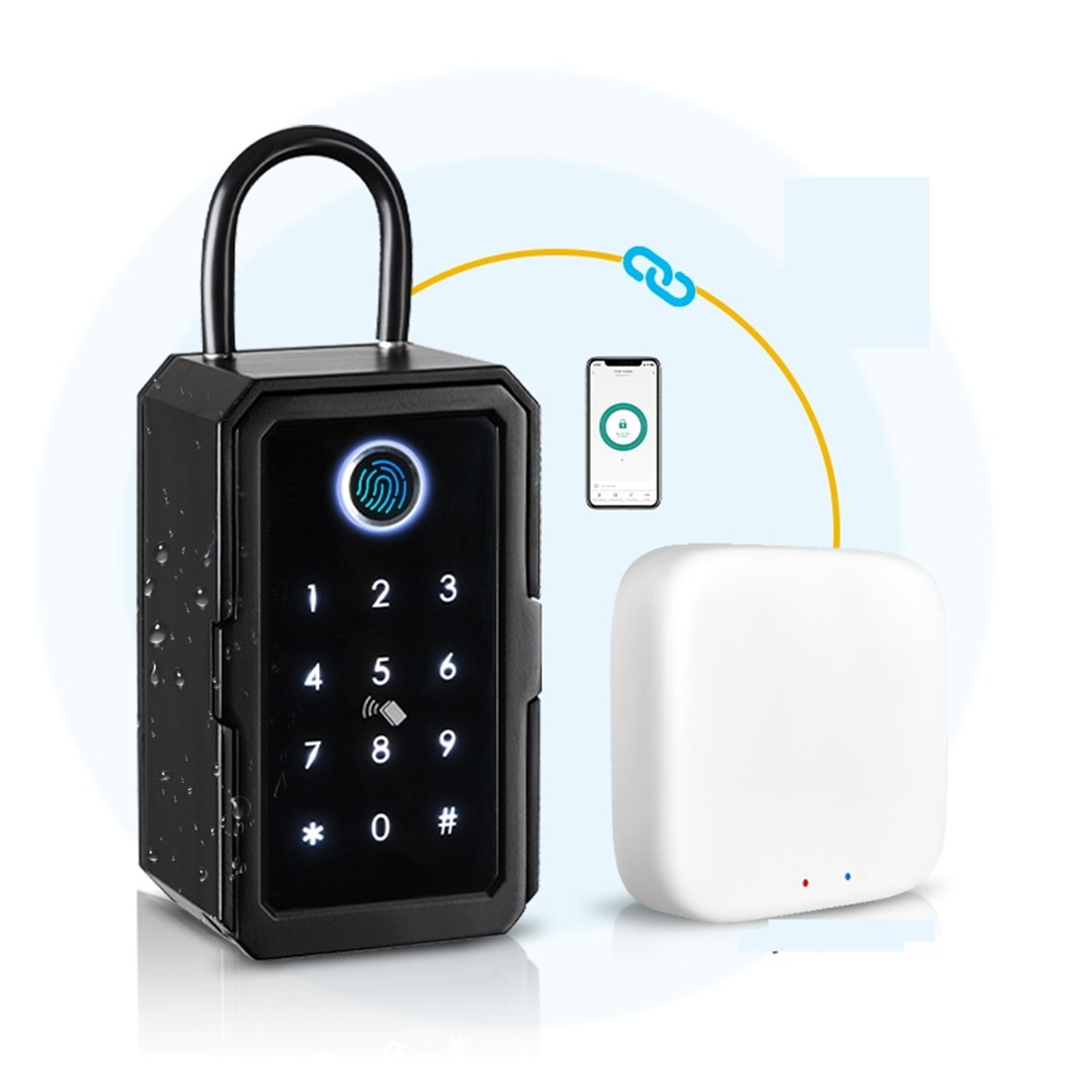 Key Safe Tuya Ttlock Fingerprint Digital Key Box App Remote Access Wall ...