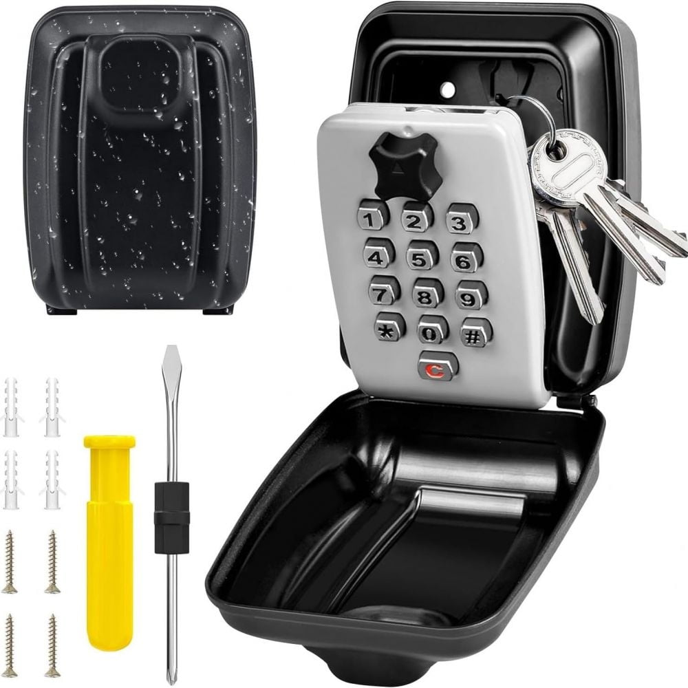 Key Safe Wall Mounted Police Approved Key Lock Box Outdoor Large Key ...