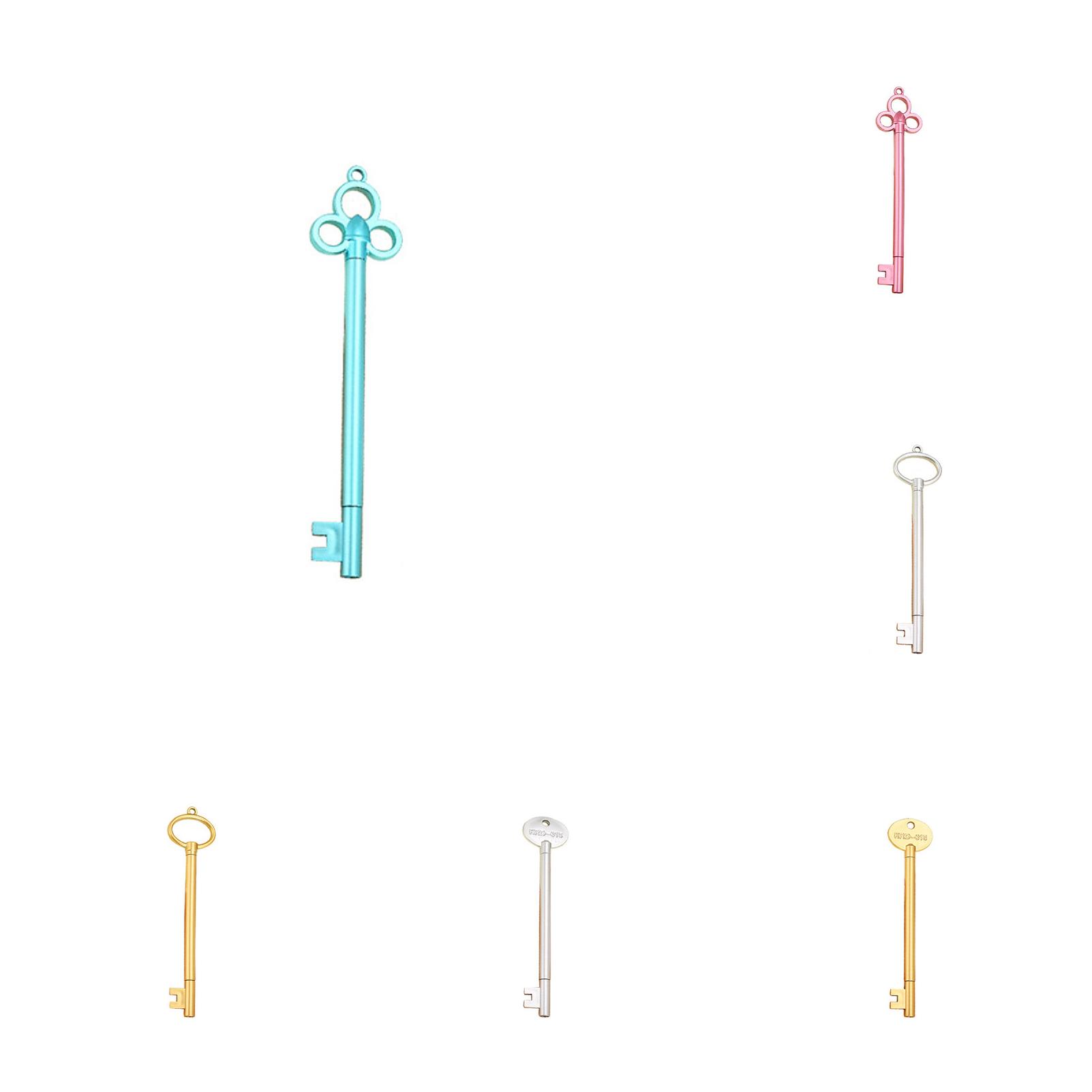 Key Shaped Ballpoint Black 0.5mm 2ml Liquid Gel Ink Rollerball Pen For ...