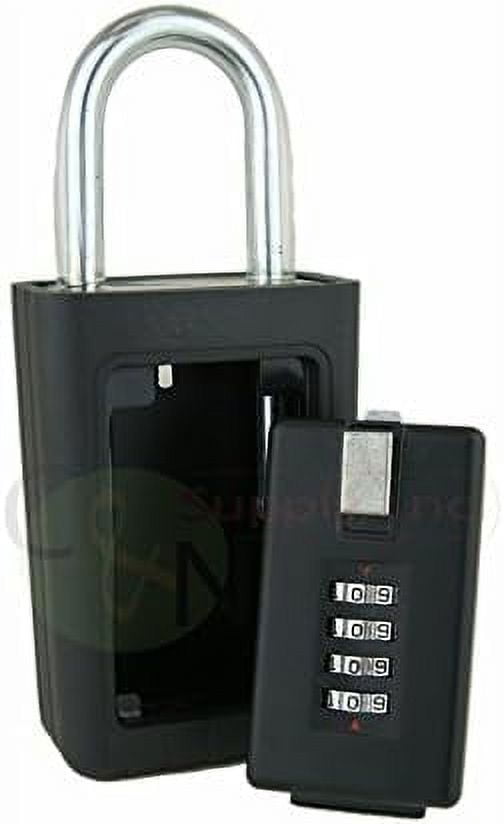 Key Storage Lockbox 4-Digit Lock Box Set Your Own Combination, Portable ...