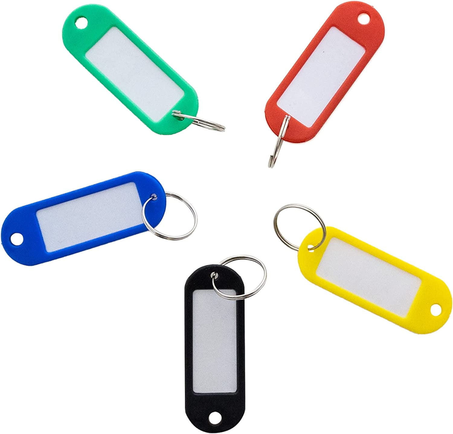 Key Tag Label Window, Assorted Color Tags, Plastic Key Holder Key Ring ...