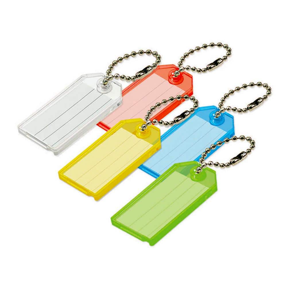 Key Tag with Ball Chain in Assorted Colors (Pack of 100) - Walmart.com