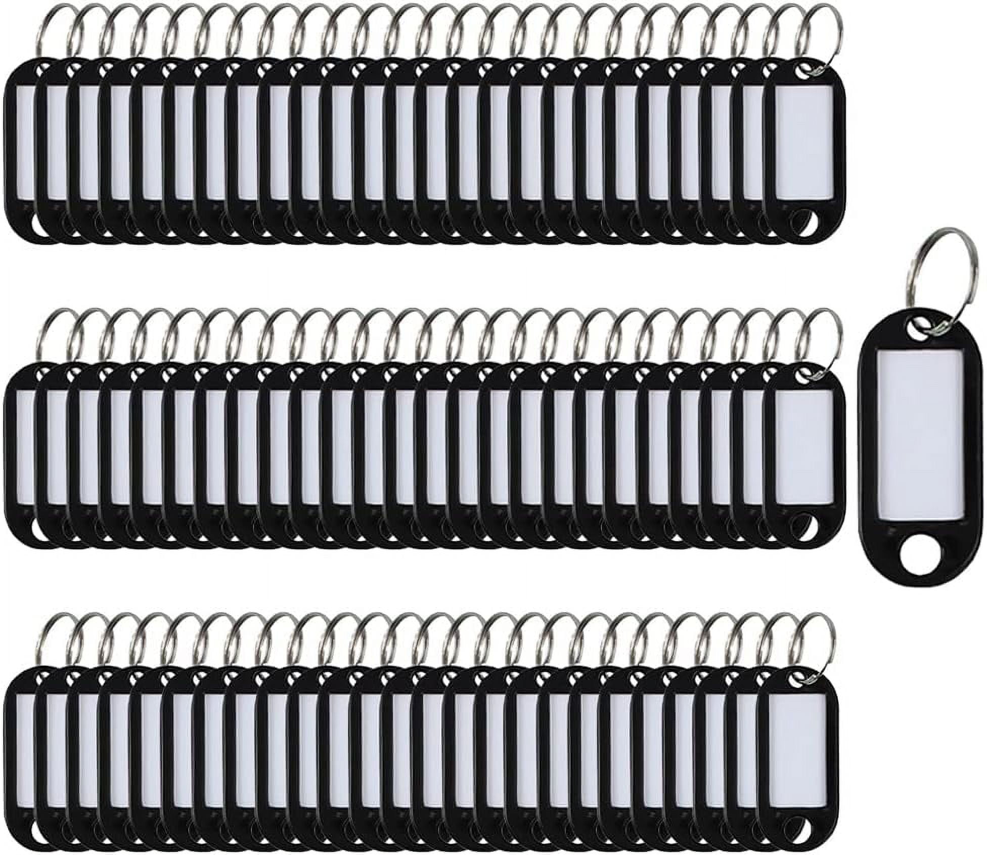 Key Tags 100 Pieces Keyring Tags Key Labels Plastic Key Fobs Id Tags ...