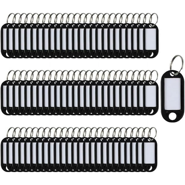 Key Tags 100 Pieces Keyring Tags Key Labels Plastic Key Fobs Id Tags ...