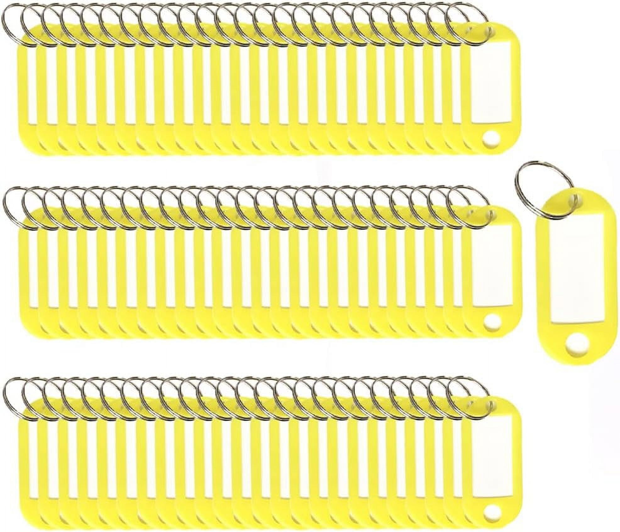 Key Tags 100 Pieces Keyring Tags Key Labels Plastic Key Fobs Id Tags ...