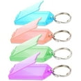 Key Tags,20Pack Plastic Key Ring with Label ID Key Fobs for Hotel ...