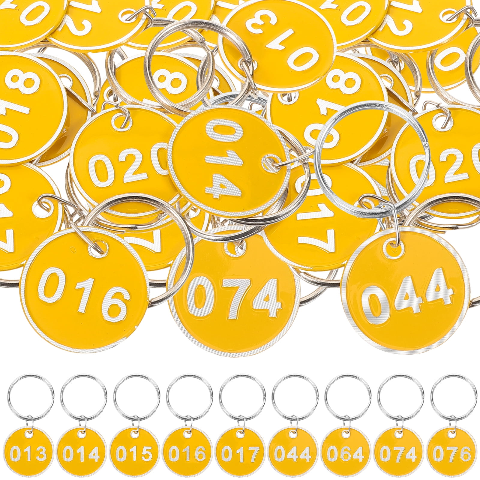 Key Tags ID Tags: Aluminium Key Ring Tags 1 to 100 Numbers Plate Label ...