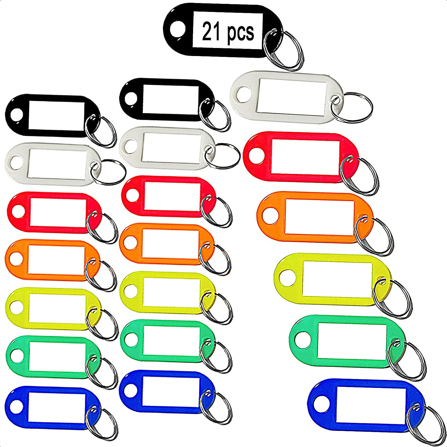 Key Tags, Key Tags with Labels, 21 pcs 7 Exact Colors, Key Labels, Key ...