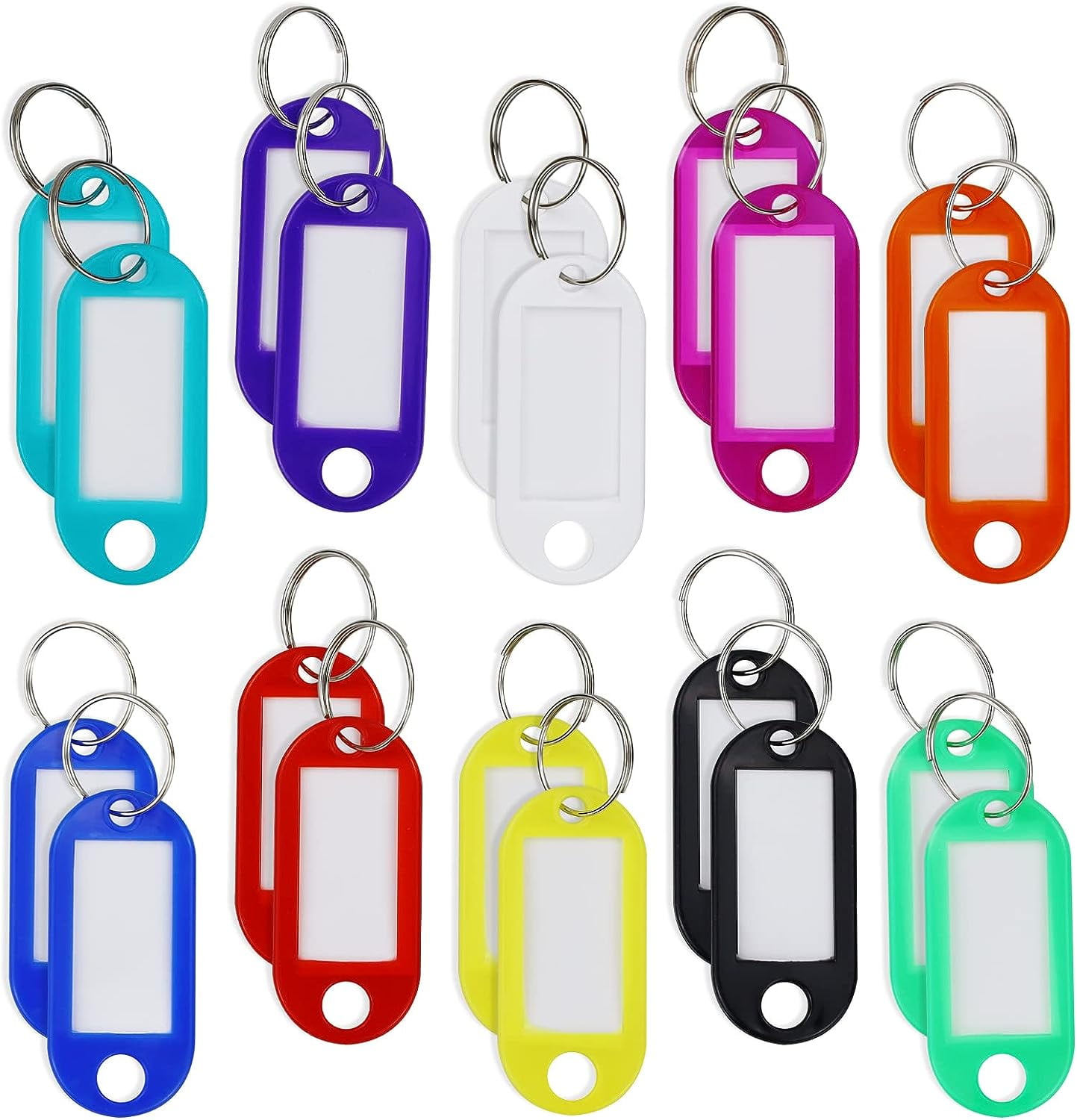 Key Tags with Labels Key Fobs with Labels Key Rings with Tags Multi ...