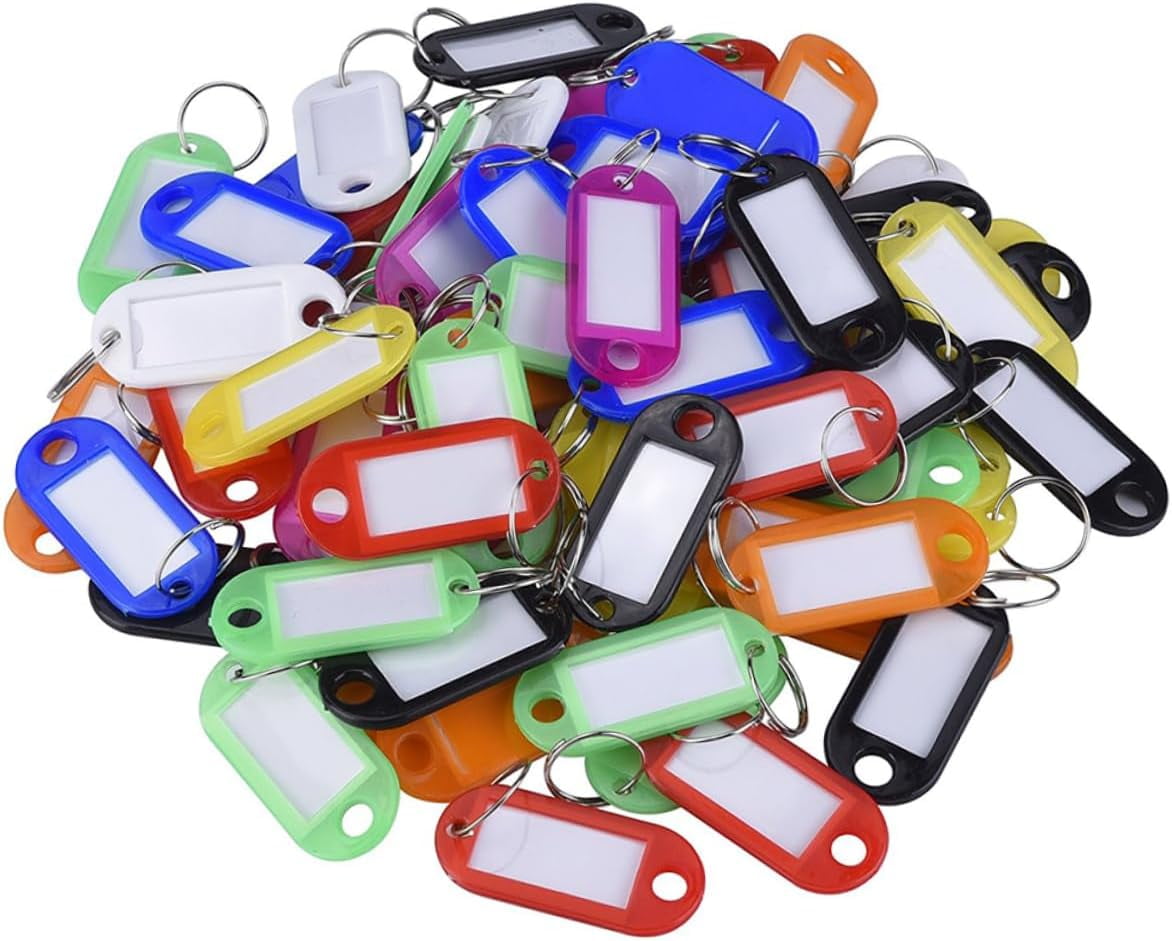 Key Tags Paper Plastic Tags Key Rings for Keychains KeyKey Ring Labels ...