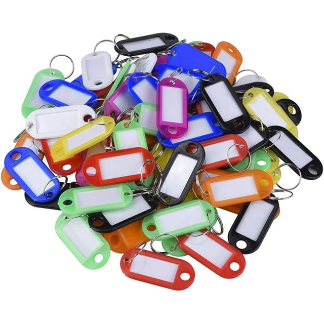 Key Tags Paper Plastic Tags Key Rings for Keychains KeyKey Ring Labels ...