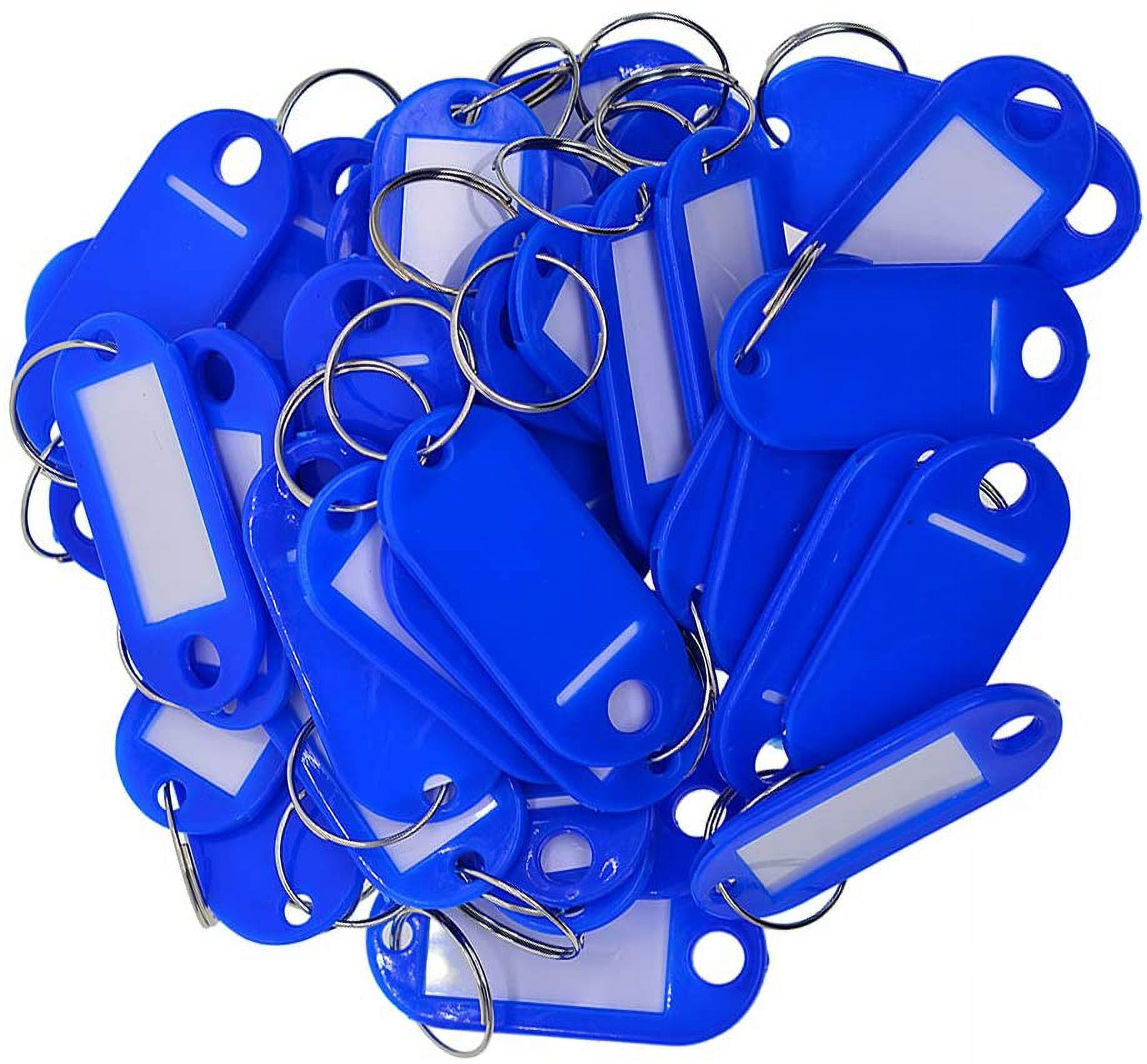 Key Tags Plastic Key Rings ID Tags NameKey Fob of 50, Portable & Easy ...