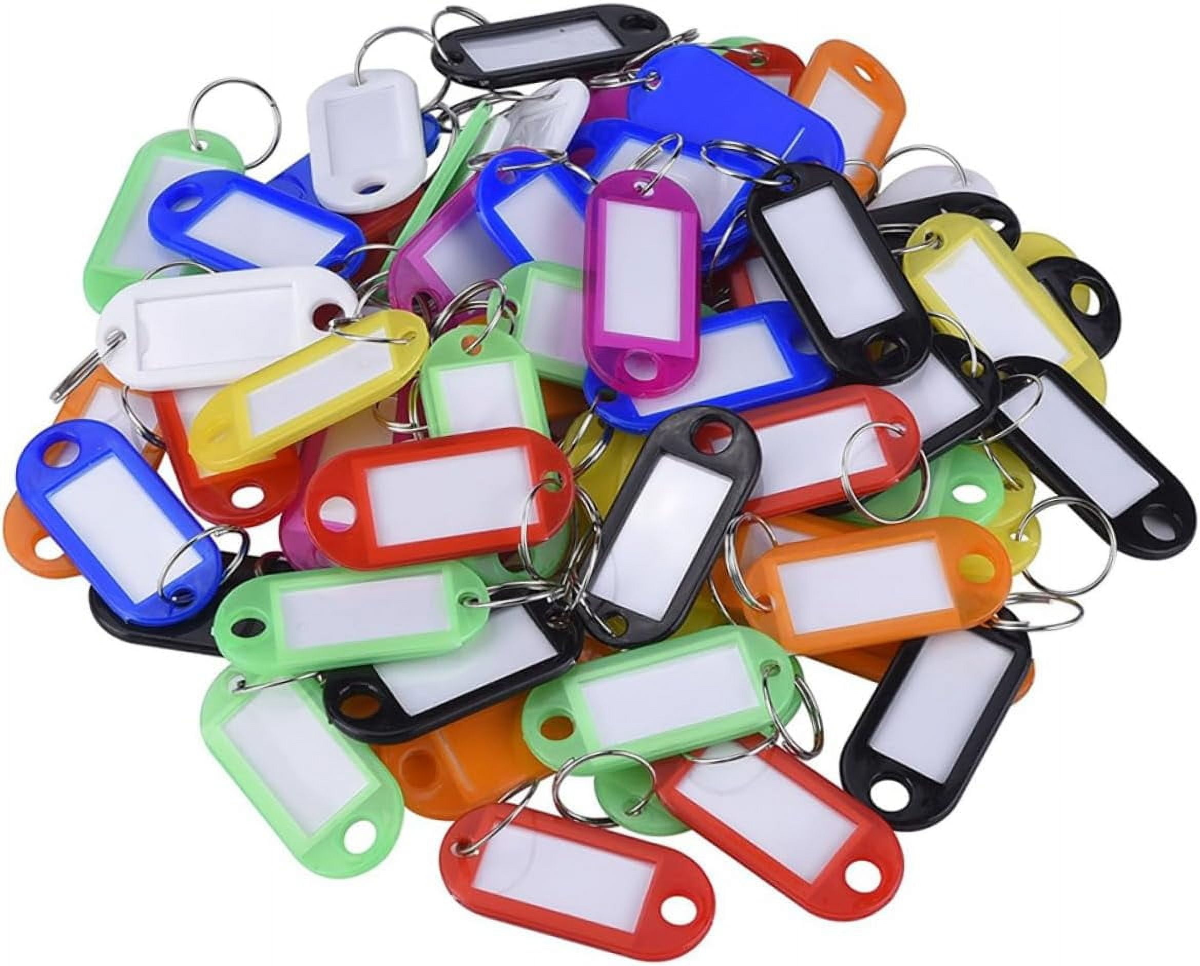 Key Tags with Ring Key Label Plastic Tags Key Rings for Keychains Key ...