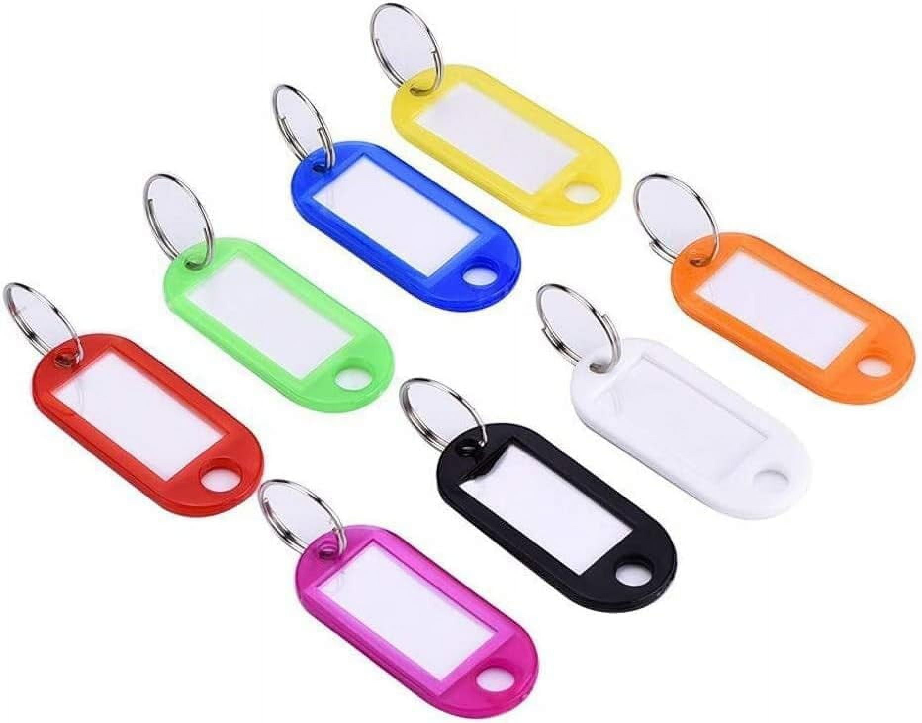 Key Tags Key Rings With Tags Portable Plastic Coloured Key Fobs Multi ...