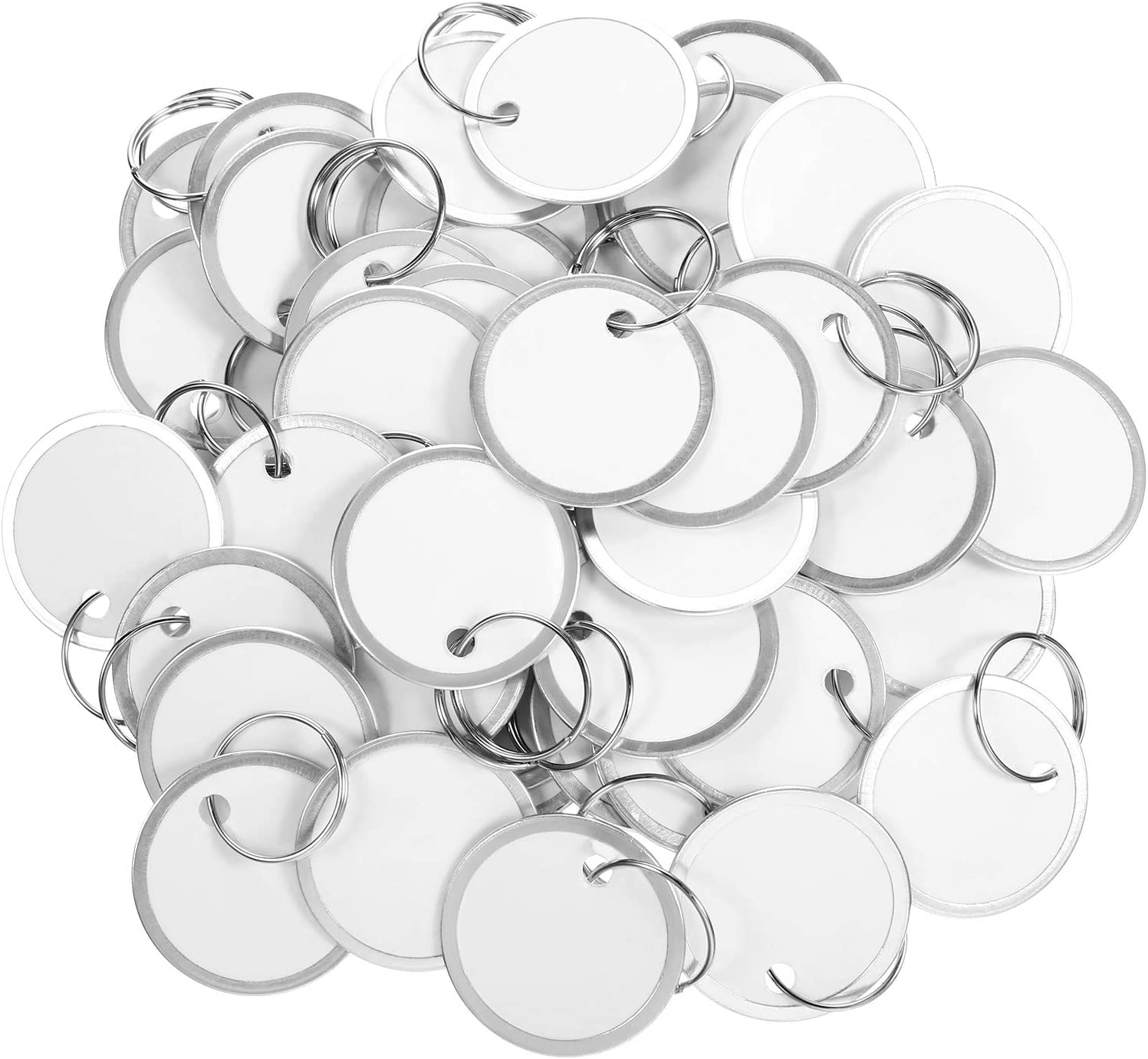 Key Tags Round Paper Tags with Metal Rings for Car Keys and Door Keys ...