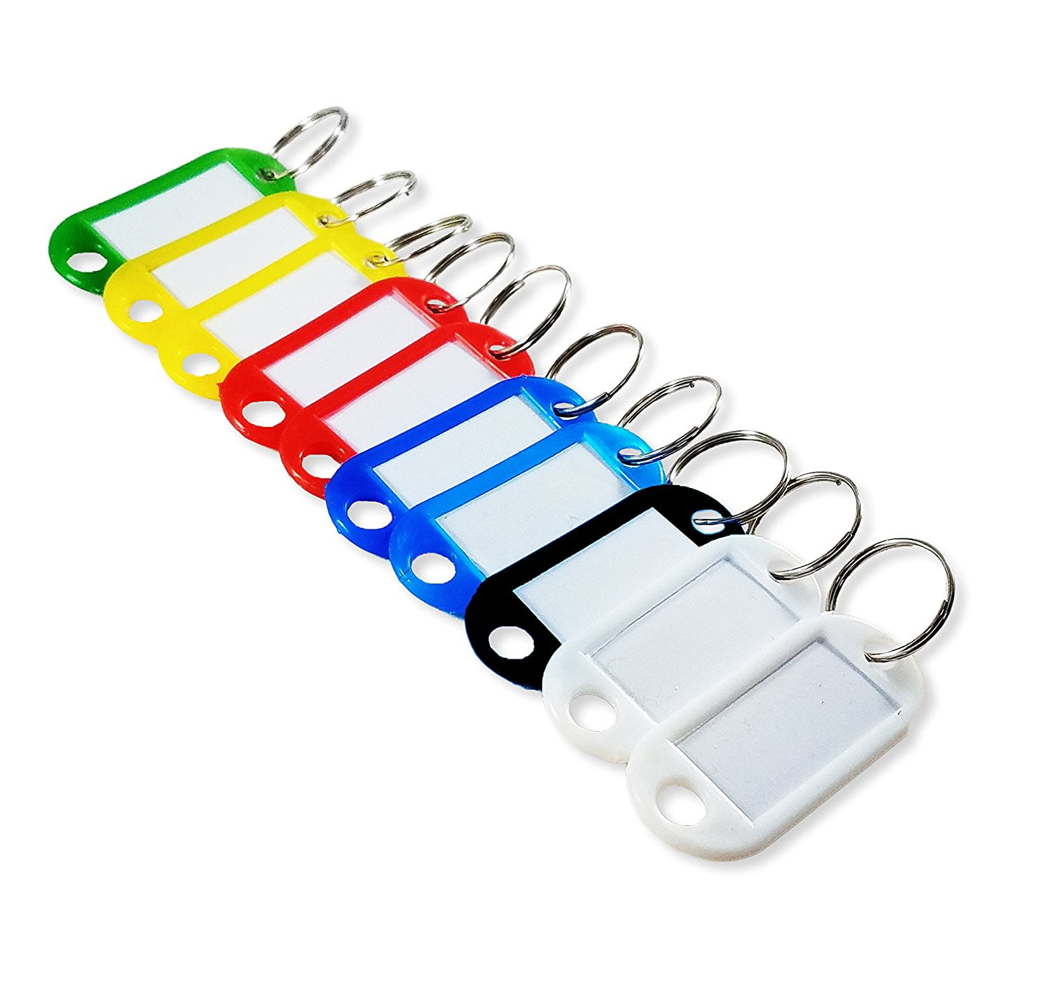 Key Tags with Split Ring & Label Window, ID Luggage Tags - Soft Plastic ...