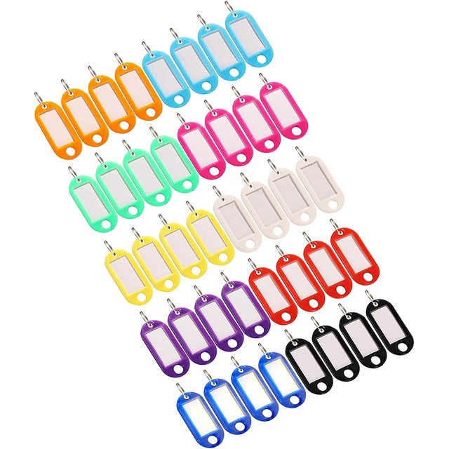Key Tags with Labels – 40PCS Key Tags, Key Labels, Plastic Key Tag, Key ...
