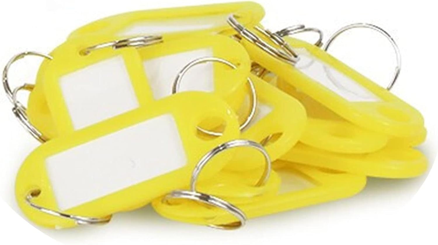 Key Tags with Labels and Split Rings Set,10 Colors Plastic ID Label Tag ...