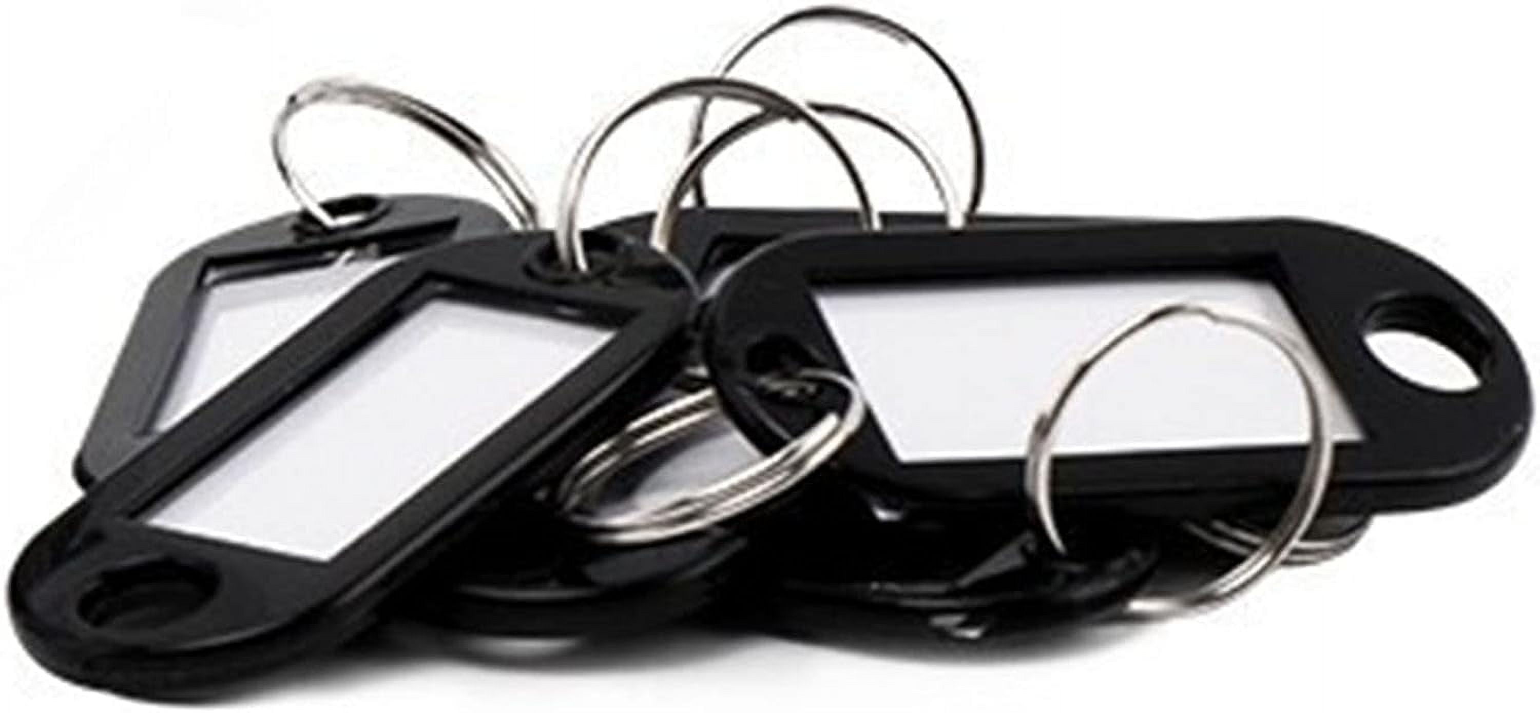 Key Tags with Labels and Split Rings Set,10 Colors Plastic ID Label Tag ...