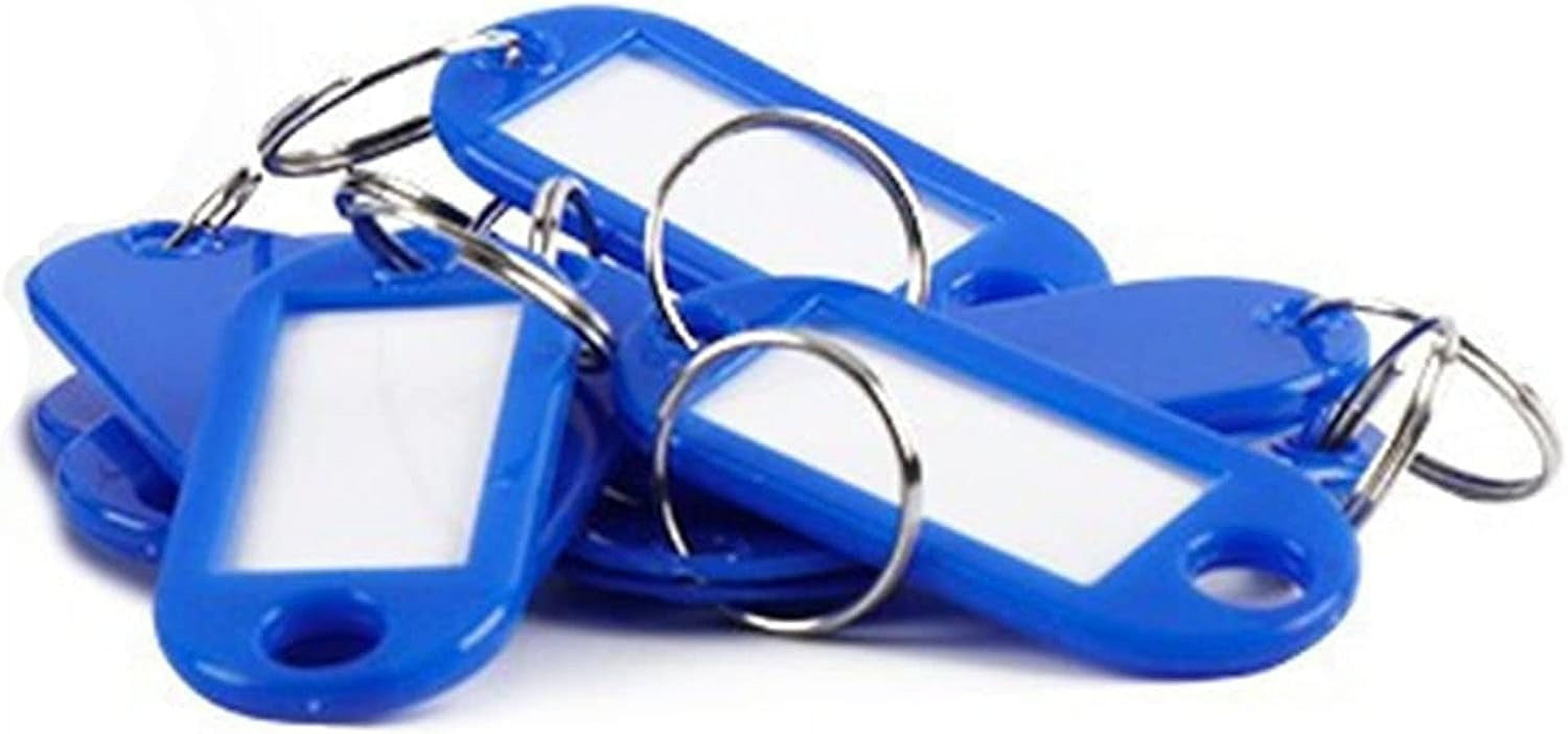 Key Tags with Labels and Split Rings Set,10 Colors Plastic ID Label Tag ...