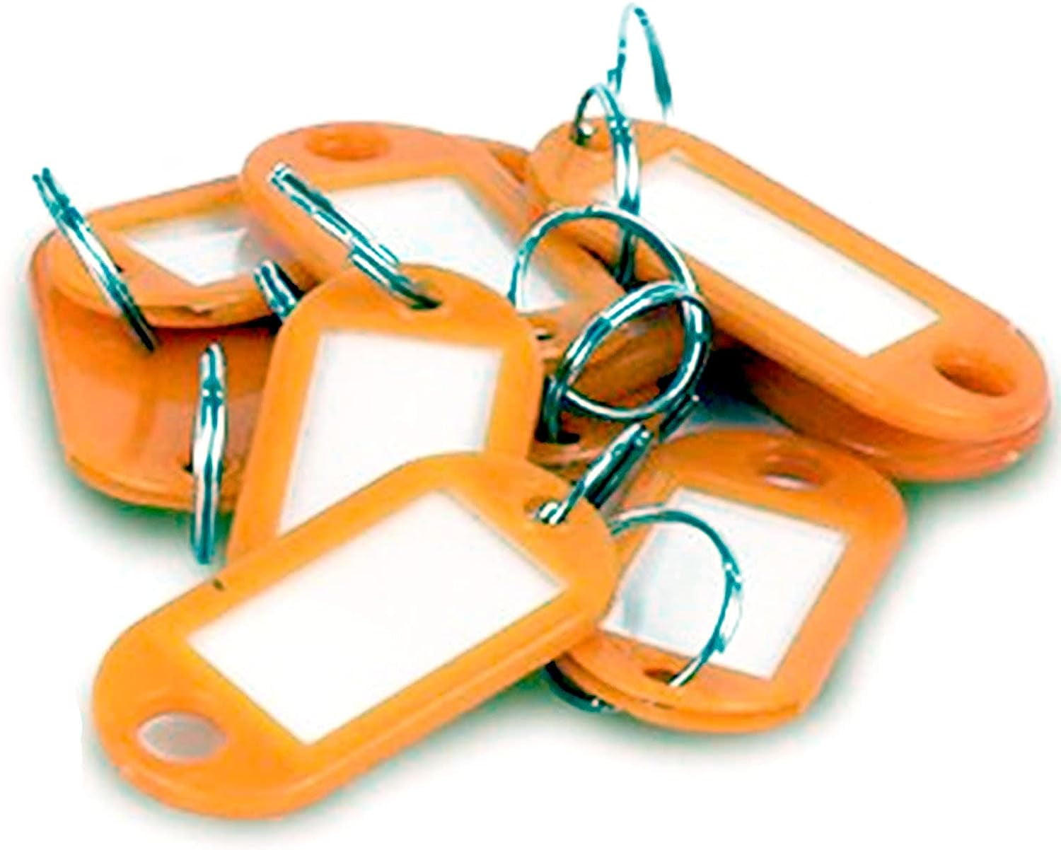 Key Tags with Labels and Split Rings Set,10 Colors Plastic ID Label Tag ...