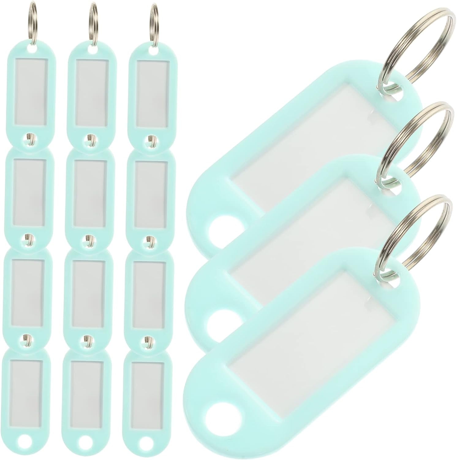 Key Tags with Rings 15pcs Luggage Tags Key Label Tags Pendants Key ...