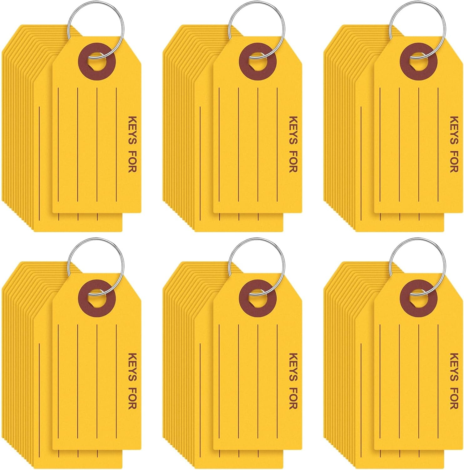 Key Tags with Rings Key Chain Tags Labels for Box Keychain Office Shop ...