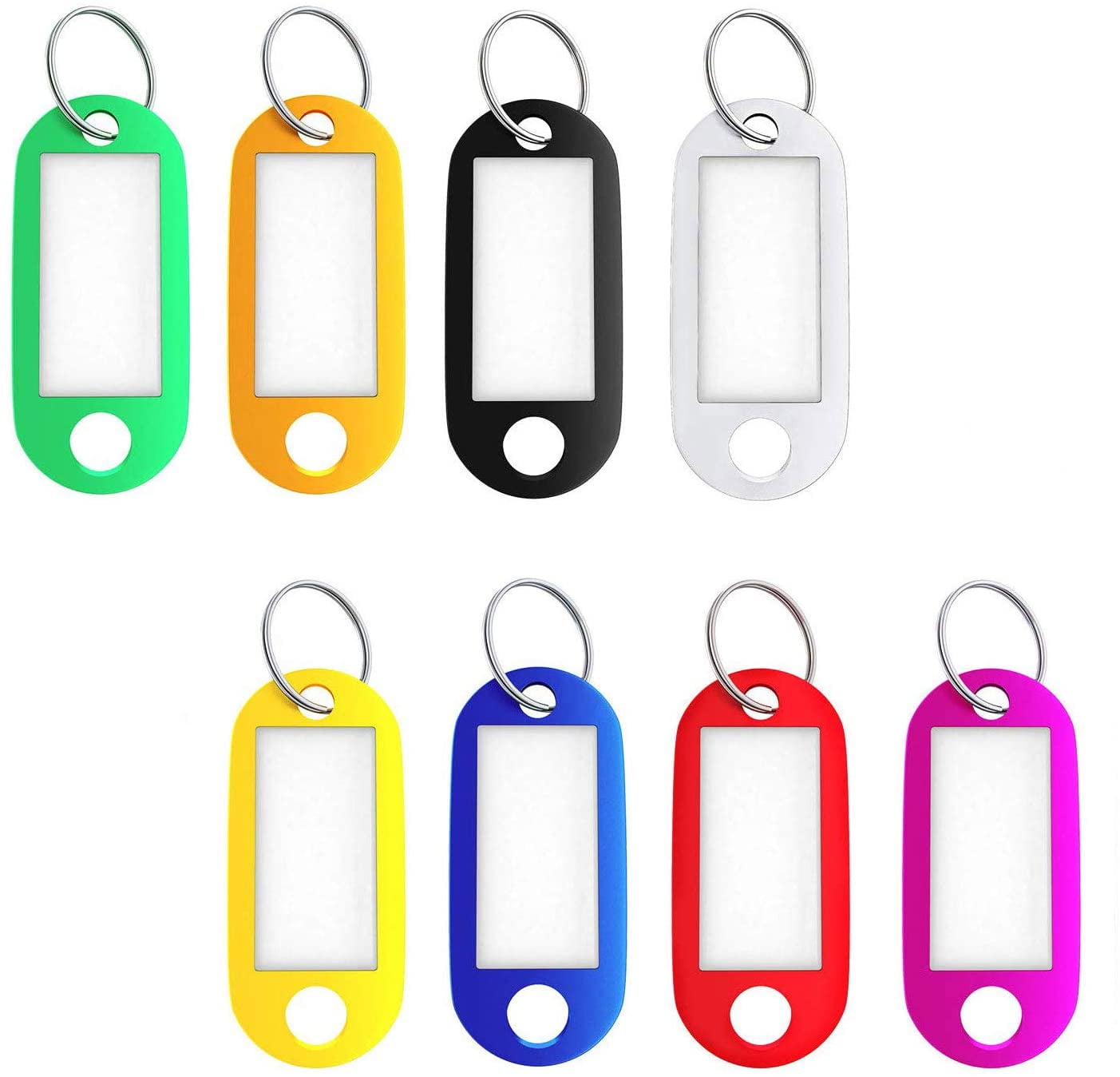 Key Tags with Split Ring, Home Key Fobs Labels ID Keyring Tags, 8 ...