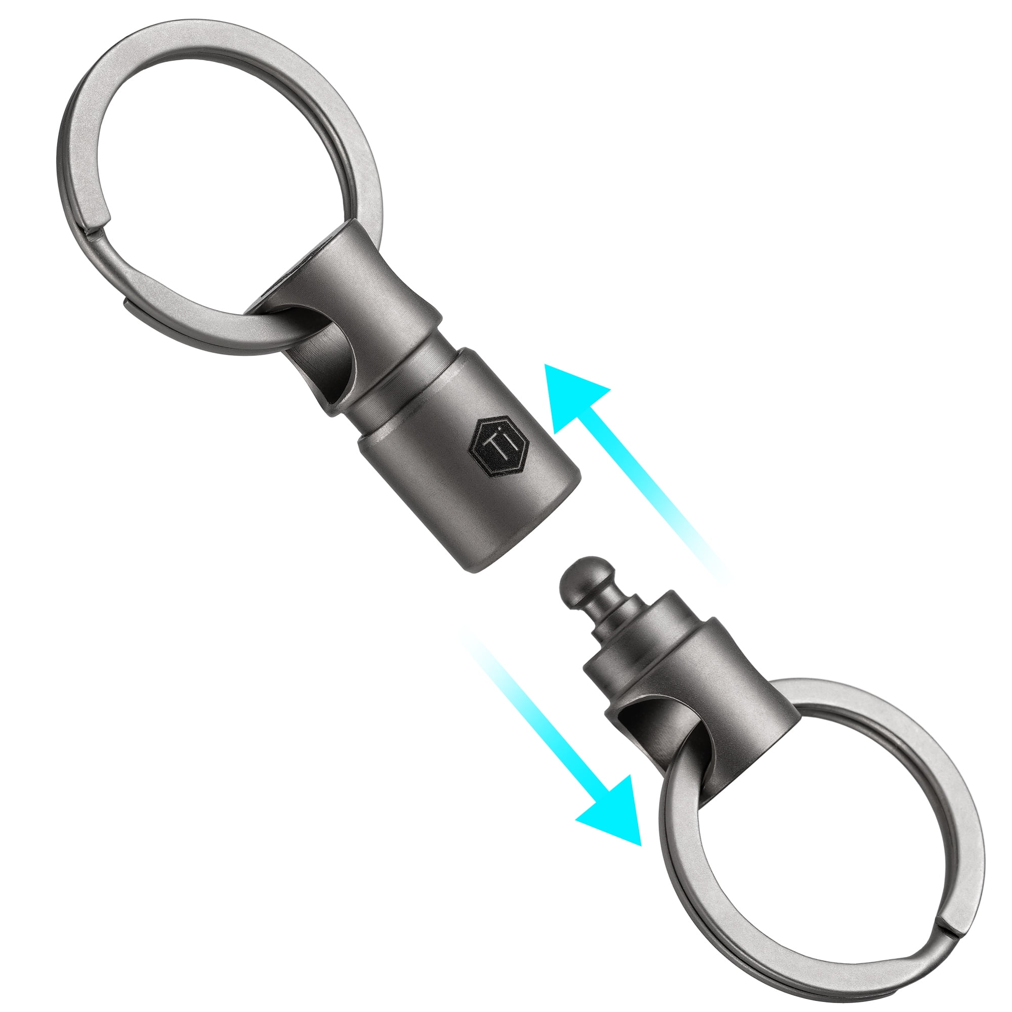 Key Unity Double-end Swivel Keychain Key Ring Connector, Titanium ...